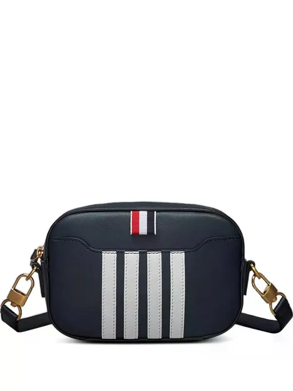 Thom Browne 4-bar Stripes Rectangular Leather Bag - Blue
