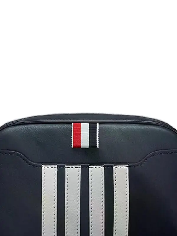 Thom Browne 4-bar Stripes Rectangular Leather Bag - Blue