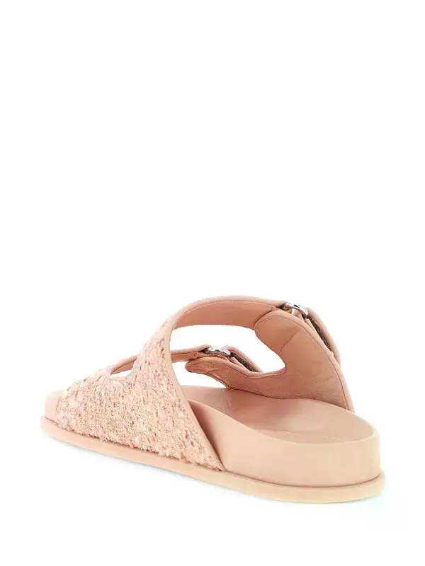 JIMMY CHOO Tweed Pearl Fayence Sandals