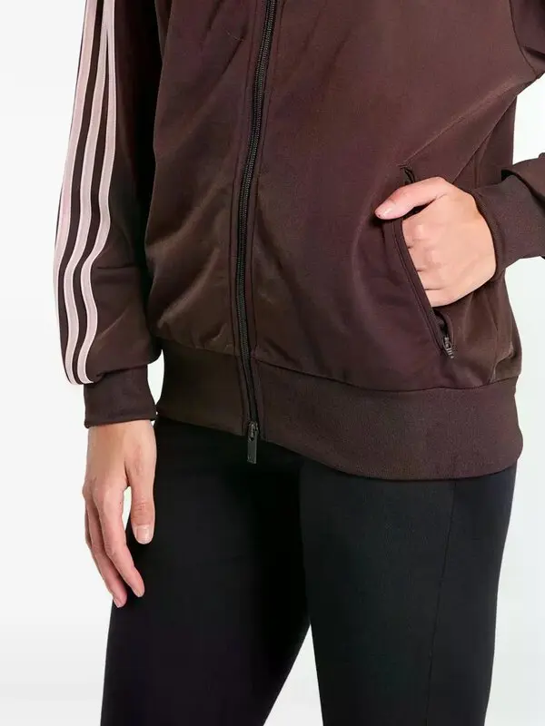 Adidas Striped Track Jacket - Brown