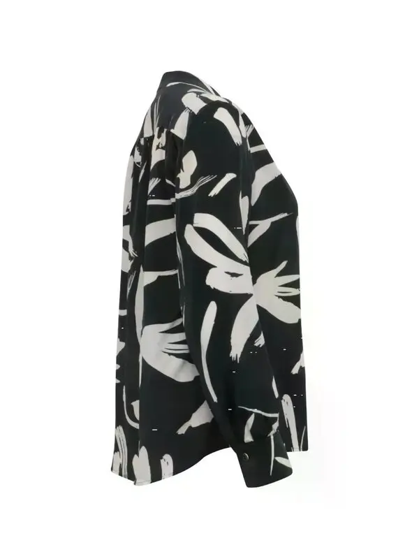 BOSS Floral Print V-neck Blouse