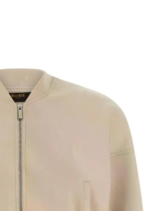 MOORER Zip Cotton Sweatshirt