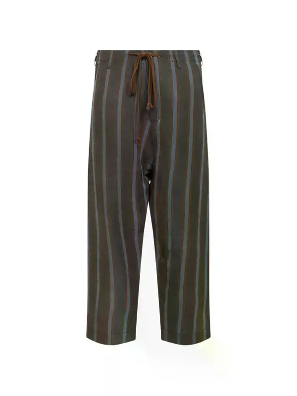 UMA WANG Striped Drawstring Trousers