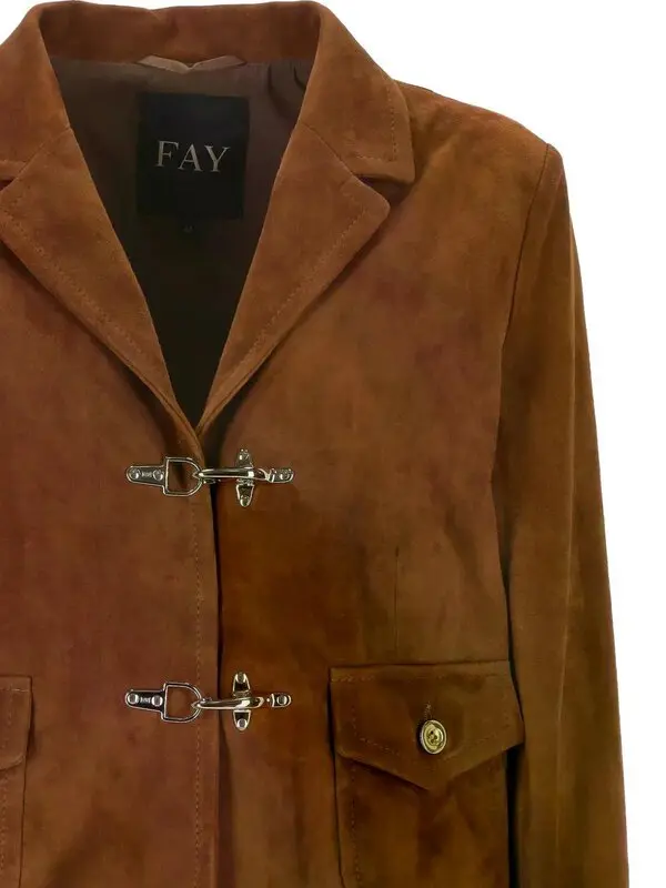 FAY Toggle-fastening Flap-pocket Jacket - Brown