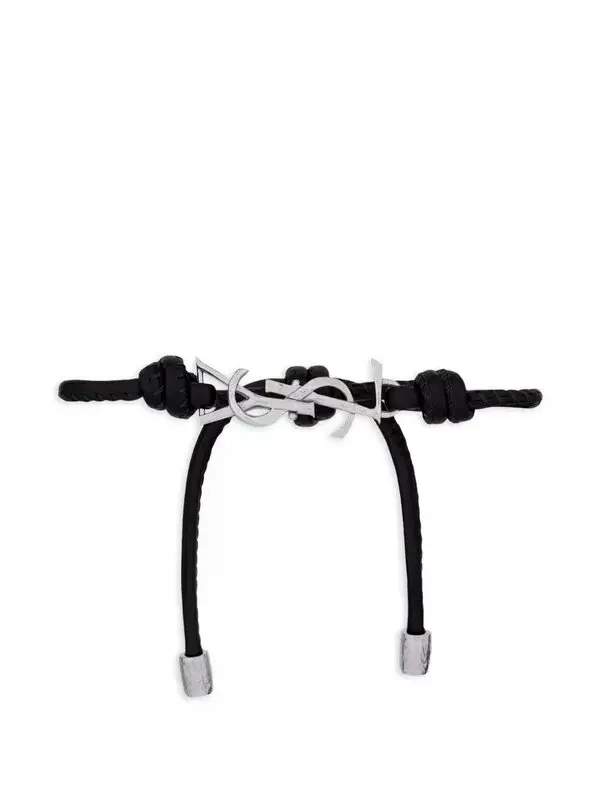 Saint Laurent Cassandre-plaque Bracelet - Silver