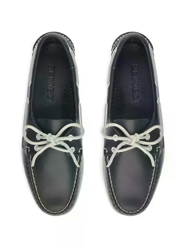 SEBAGO Leather Boat Shoes - Blue