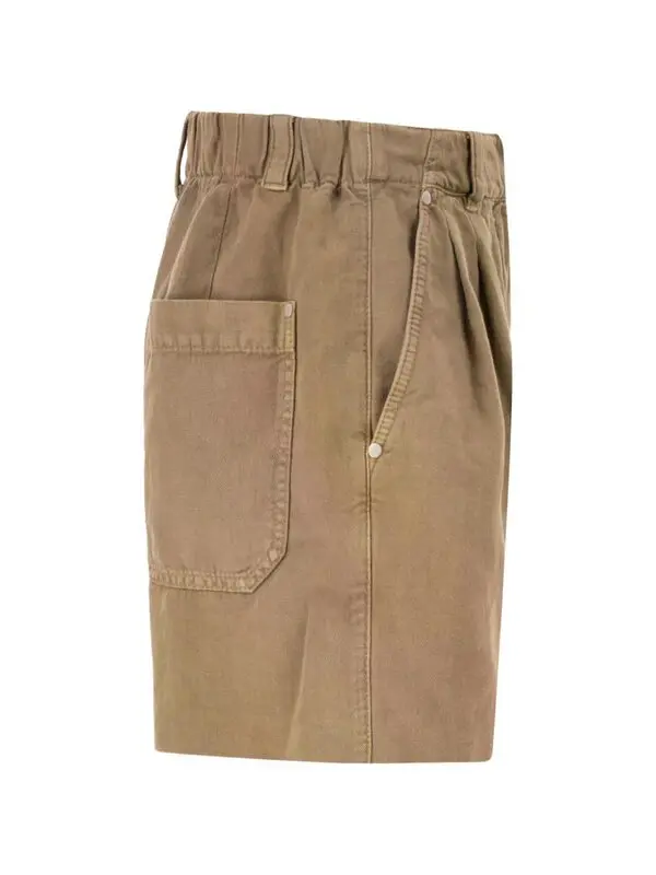 Brunello Cucinelli Patch-pocket Mini Shorts - Brown