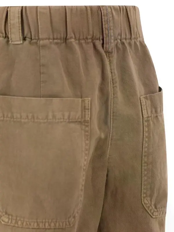 Brunello Cucinelli Patch-pocket Mini Shorts - Brown