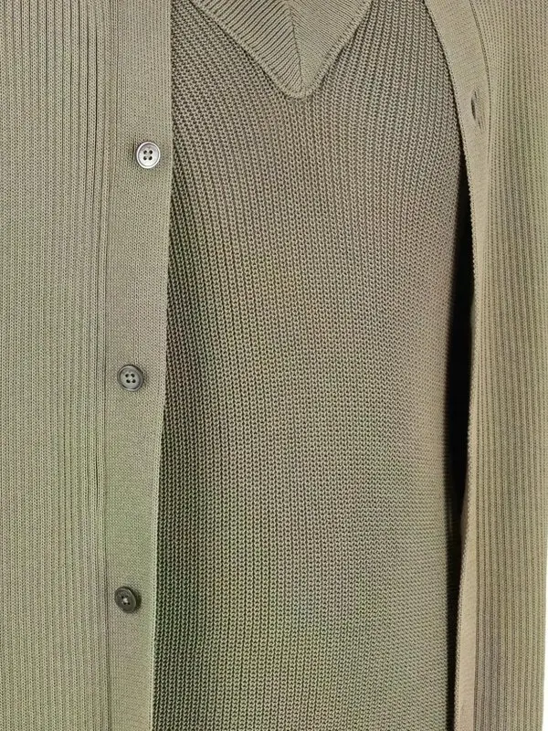 FERRAGAMO Ribbed Knit Sweater Cardigan Set
