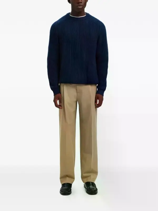 SELECTED 220 Pleated Trousers - Neutrals