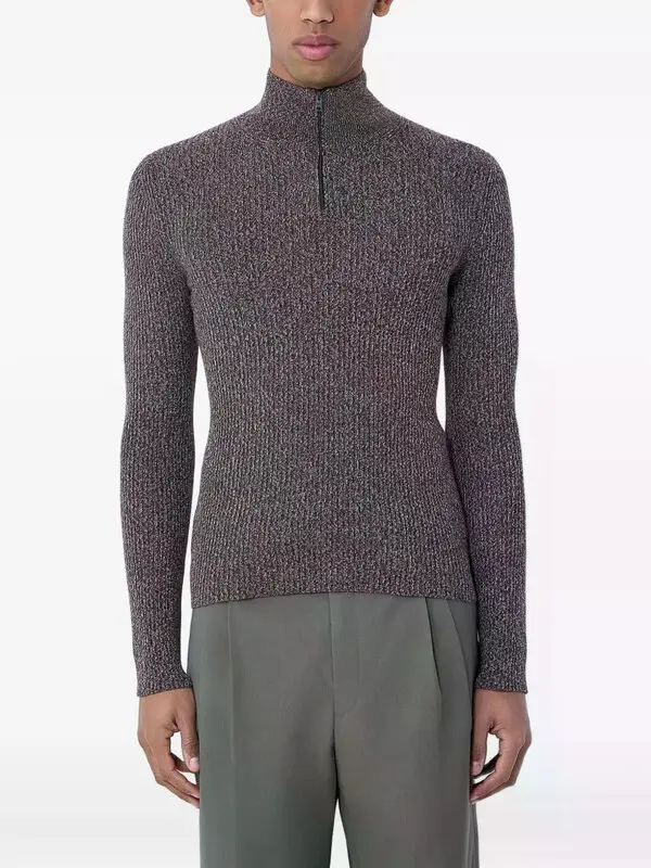 Prada High-neck Zip Sweater