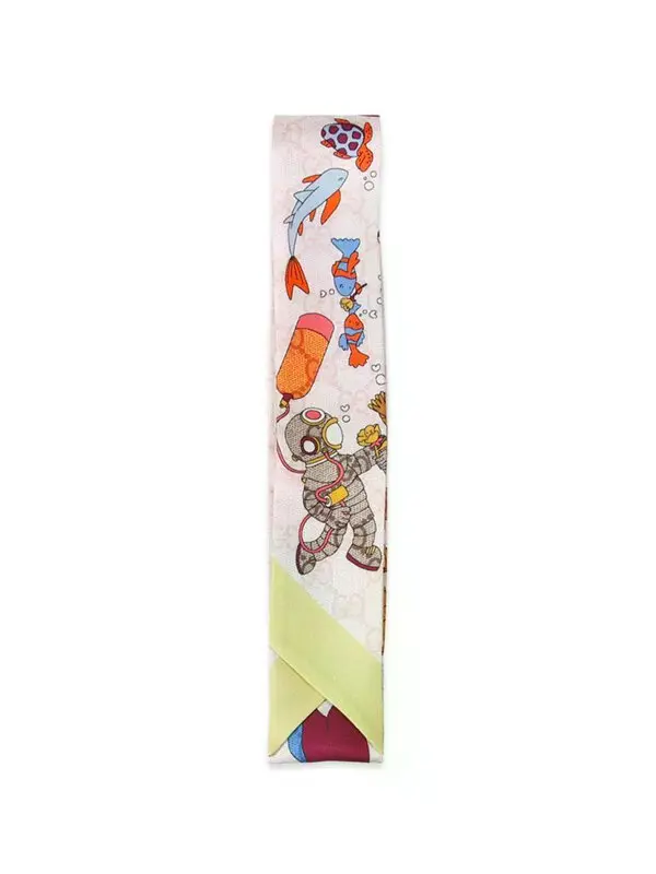 Gucci Printed Scarf - Pink