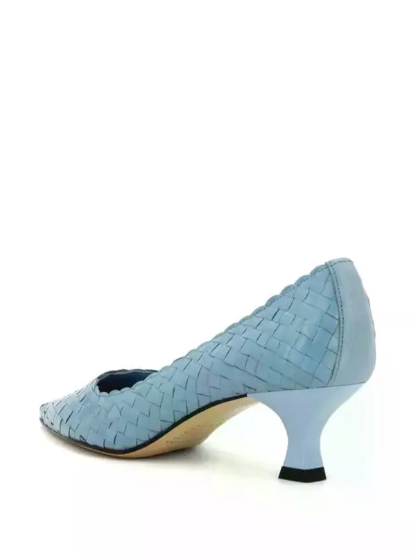LA ROSE Carol Woven Pointed Pumps