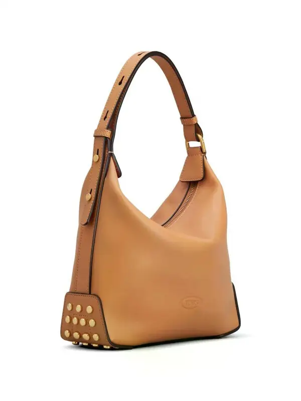 TOD'S Mini Sacca Stud-detail Shoulder Bag - Neutrals