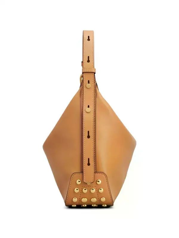 TOD'S Mini Sacca Stud-detail Shoulder Bag - Neutrals
