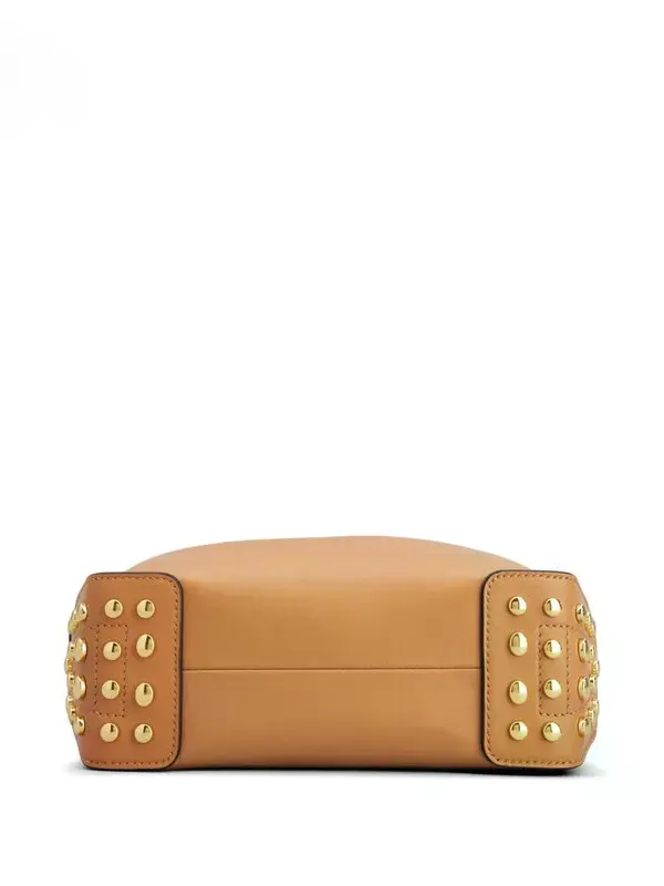 TOD'S Mini Sacca Stud-detail Shoulder Bag - Neutrals