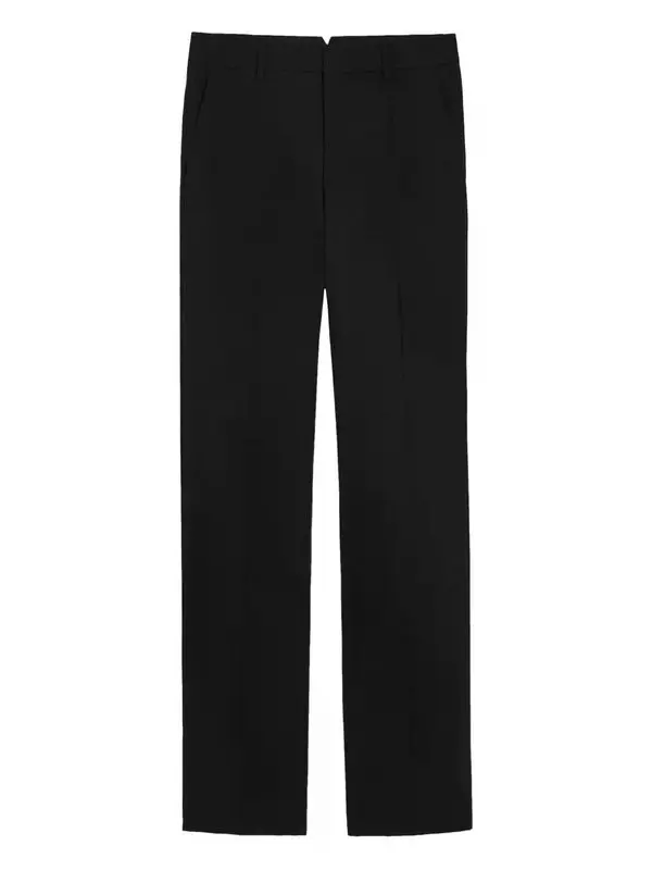 AMI Paris Wool Gabardine Straight Leg Trousers
