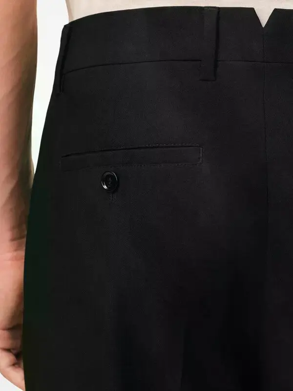 AMI Paris Wool Gabardine Straight Leg Trousers