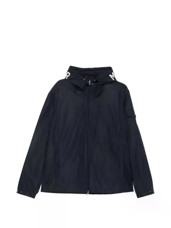 Moncler Logo Embellished Hooded Coat