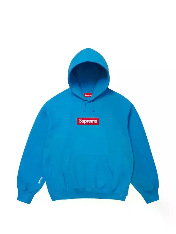 Supreme Logo-patch Hoodie - Blue
