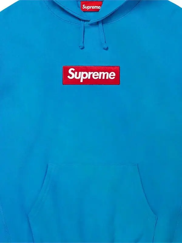 Supreme Logo-patch Hoodie - Blue