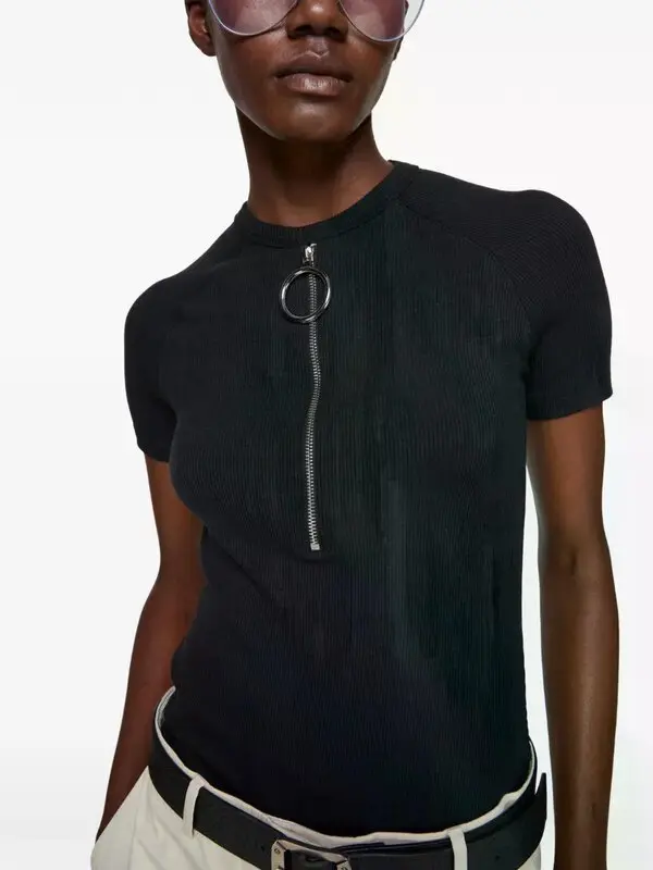 Acne Studios Zip Short-sleeve Top