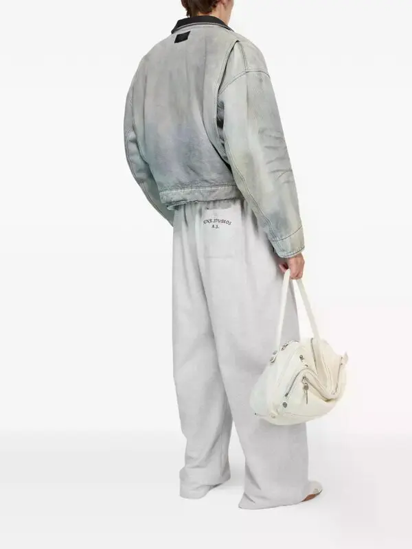 Acne Studios Zip Leather-collar Denim Jacket