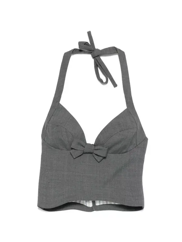 SHUSHU/TONG Halterneck Top - Grey