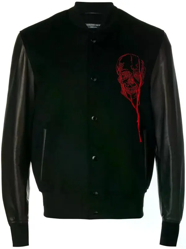 Alexander McQueen Embroidered Varsity Jacket