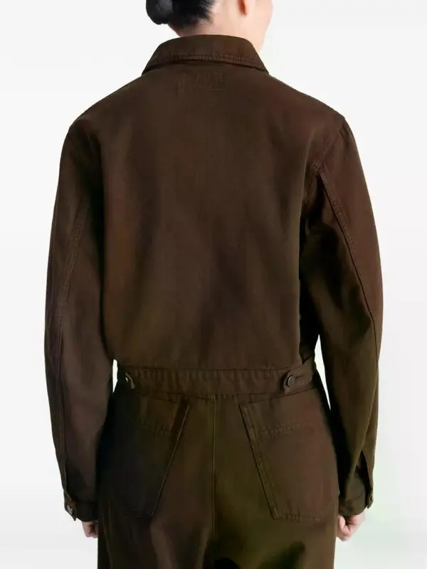 LEMAIRE Twill Cropped Blouson - Brown