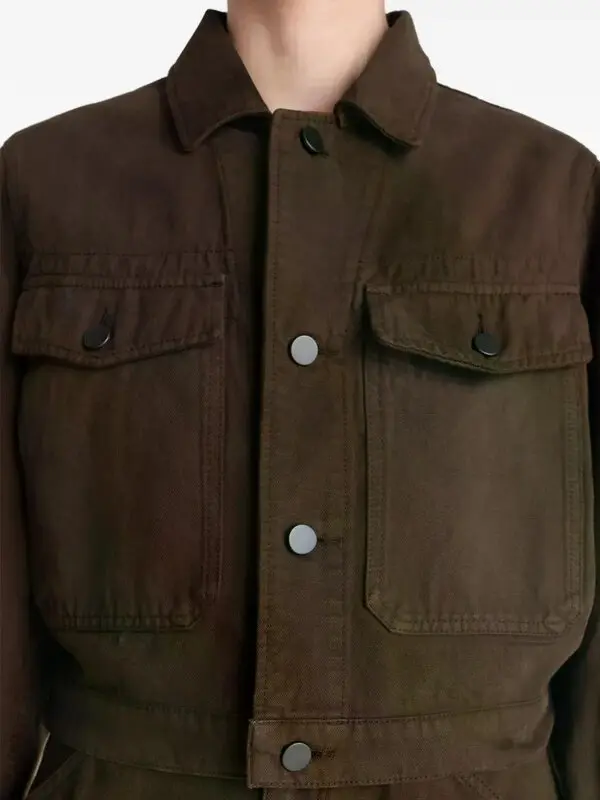 LEMAIRE Twill Cropped Blouson - Brown