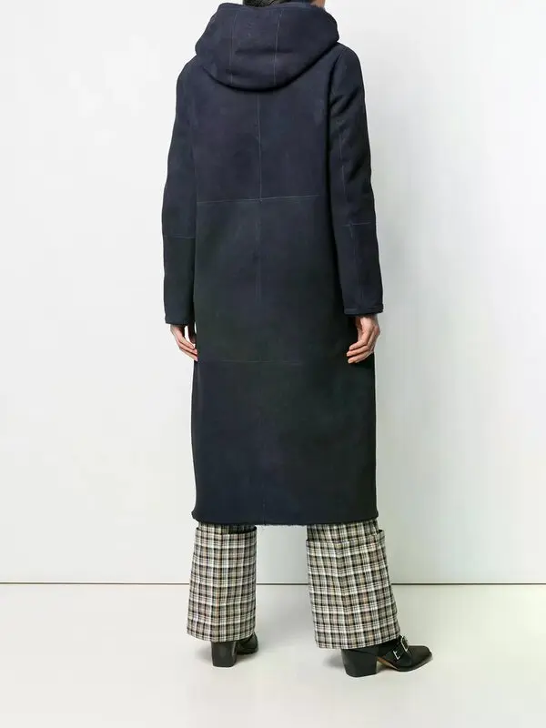 LISKA Hooded Shearling Coat