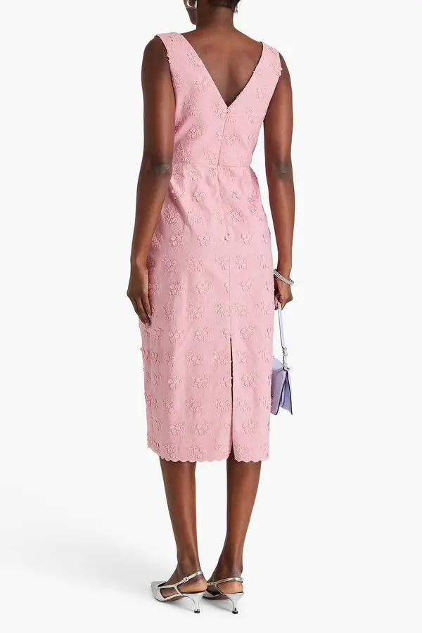 Erdem Embroidered Woven Midi Dress