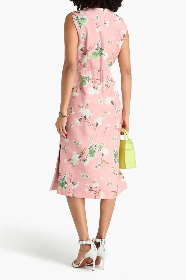 Erdem Floral-print Faille Midi Dress