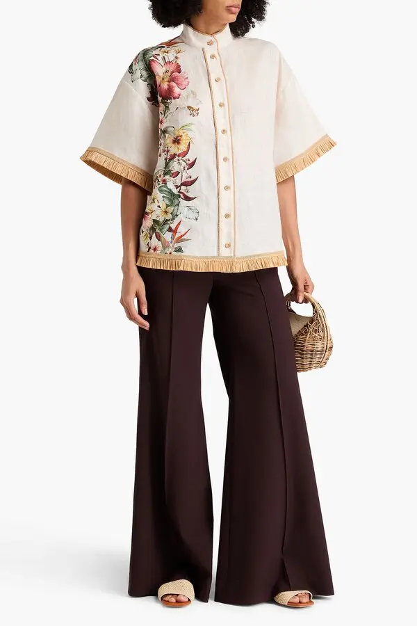 Zimmermann Floral-print Linen Shirt