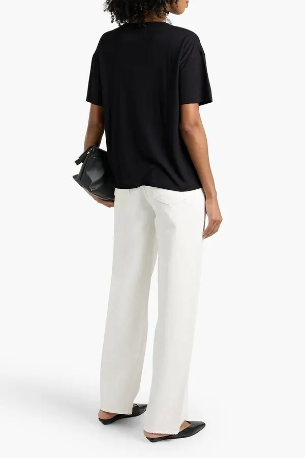 Loulou De Saison Ezra Slub Jersey T-shirt - Black