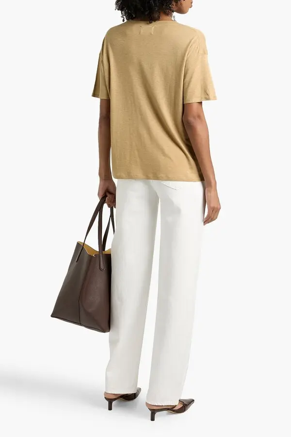 Loulou De Saison Ezra Slub Jersey T-shirt - Sand