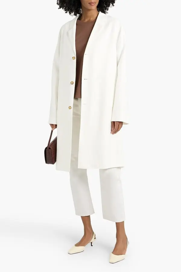 Loulou De Saison Menja Twill Coat - Ivory