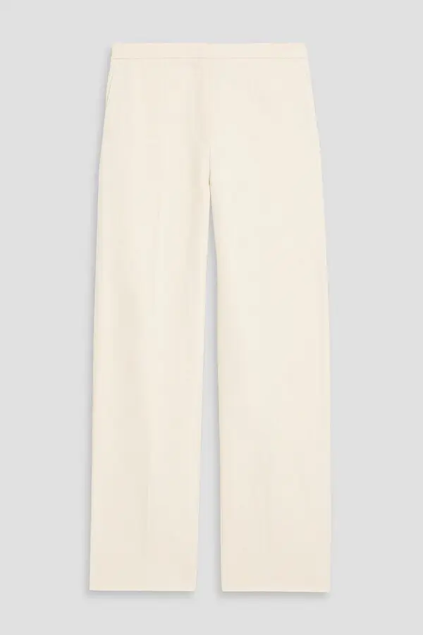 Loulou De Saison Zora Slub Cottonblend Twill Straightleg Pants - Ivory