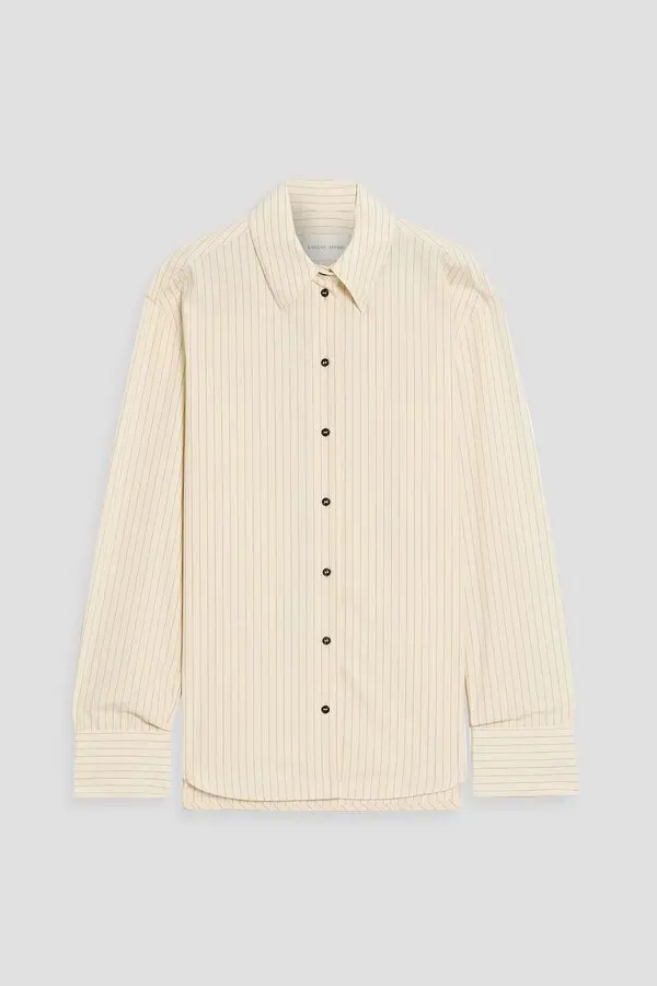Loulou De Saison Alim Pinstriped Cotton-poplin Shirt - Ivory