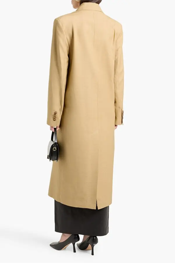 Loulou De Saison Temo Double-breasted Shantung Coat - Sand