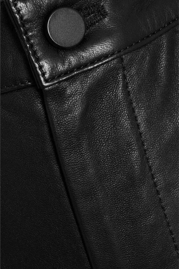 Loulou De Saison Figari Leather Wide-leg Pants - Black
