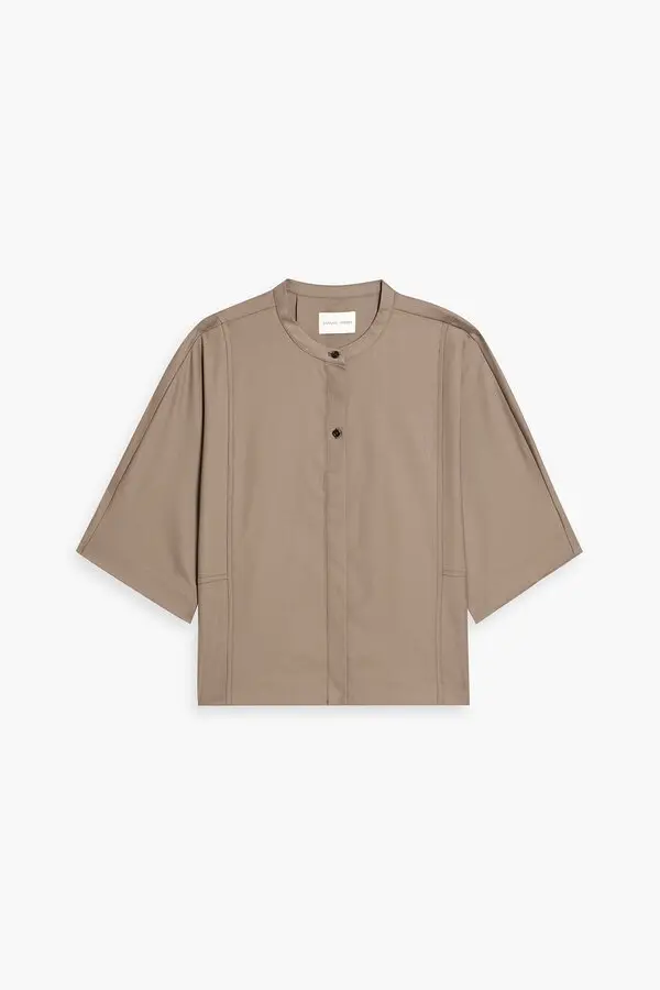 Loulou De Saison Wool-twill Shirt - Taupe