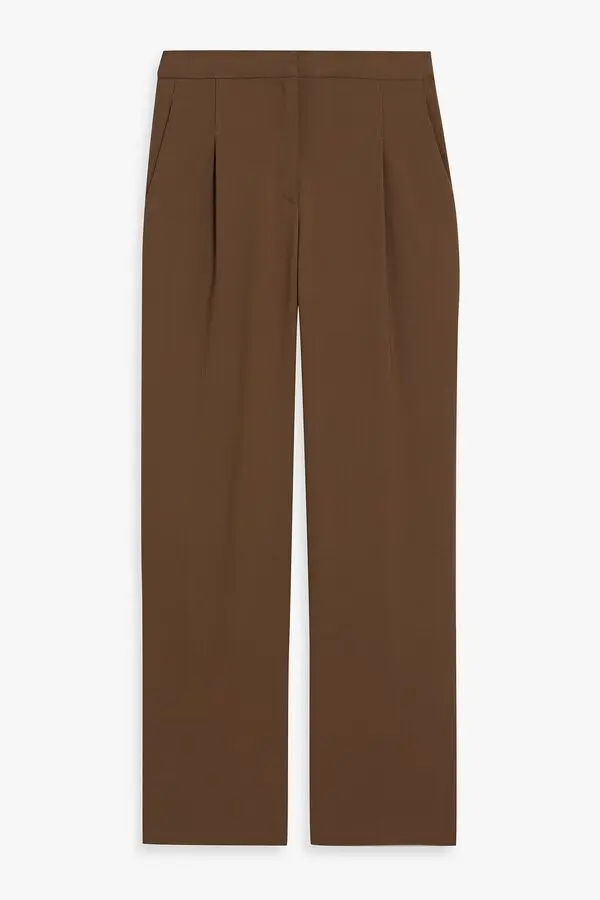 Loulou De Saison Osilo Woolblend Twill Straightleg Pants - Brown