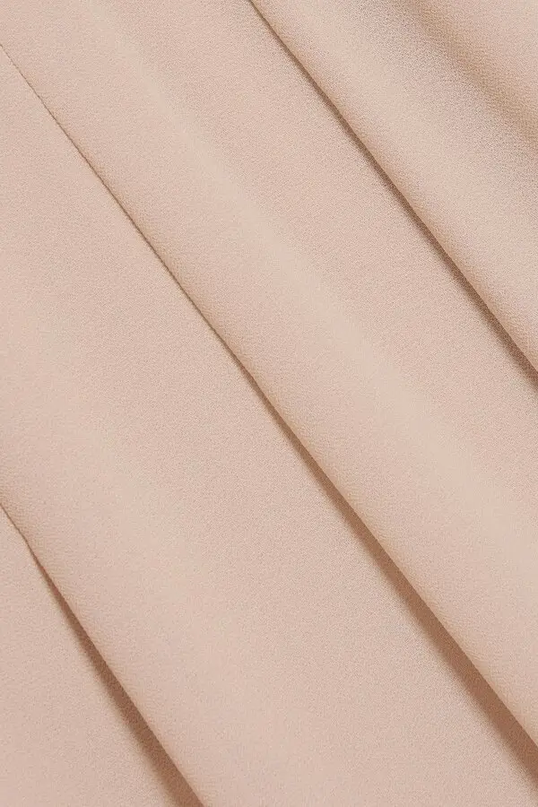 MIKAEL AGHAL Pleated Crepe De Chine Wideleg Jumpsuit