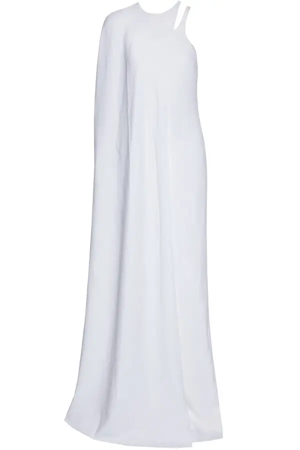 Stella McCartney One-shoulder Layered Crepe Gown
