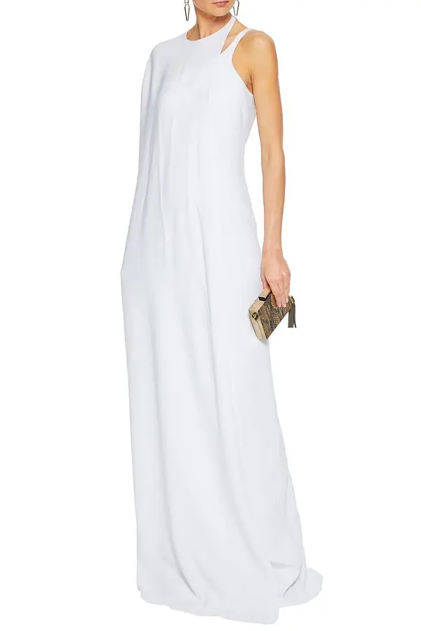 Stella McCartney One-shoulder Layered Crepe Gown