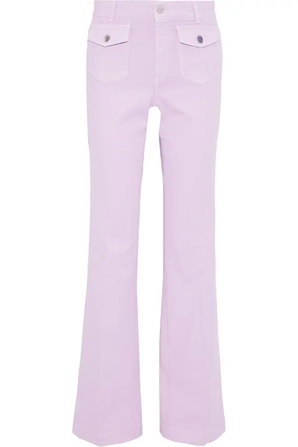 Stella McCartney The Flare Highrise Bootcut Jeans - Lavender