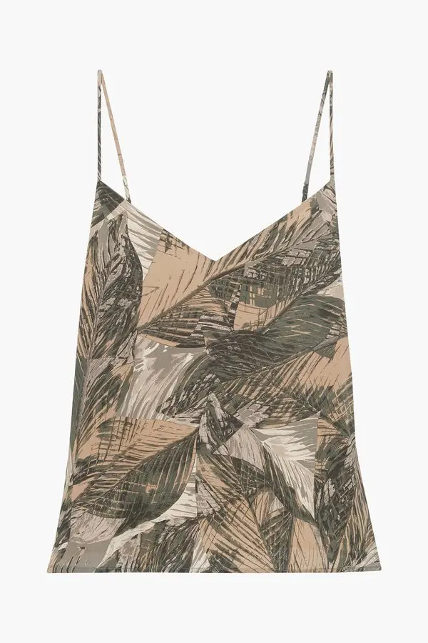L'Agence Jane Printed Silk-habotai Camisole