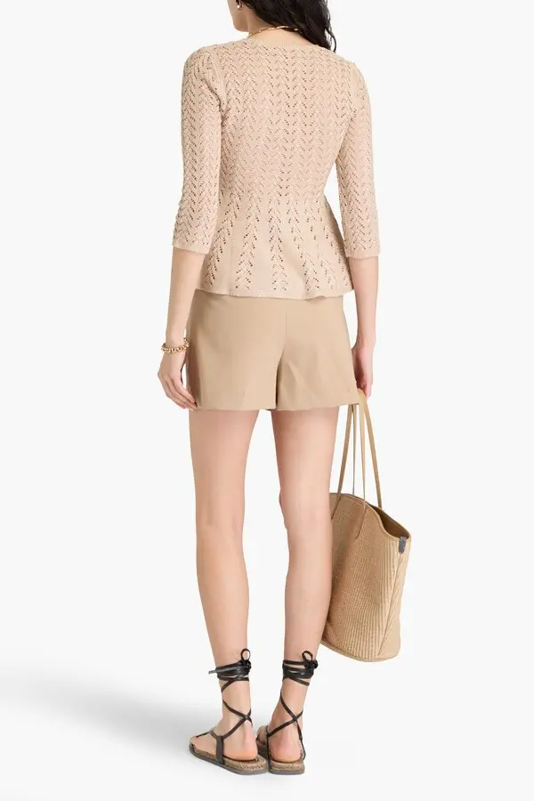 Zimmermann Metallic Crochetknit Top